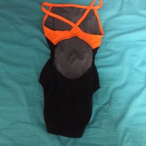 Speedo | Swim | Orange And Black Powerplus Speedo Swimsuit | Poshmark